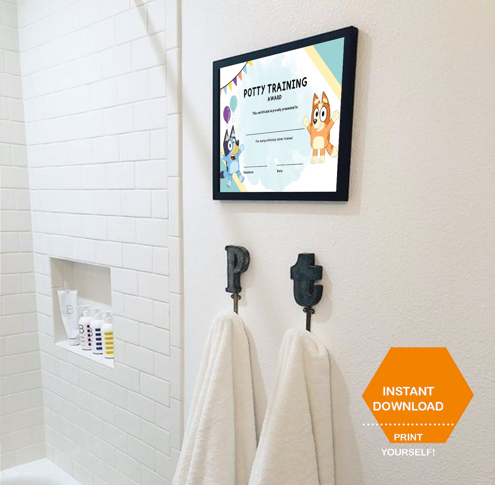 Bluey Dog Potty Training Certificate to Help Encourage Your Toddler to ...