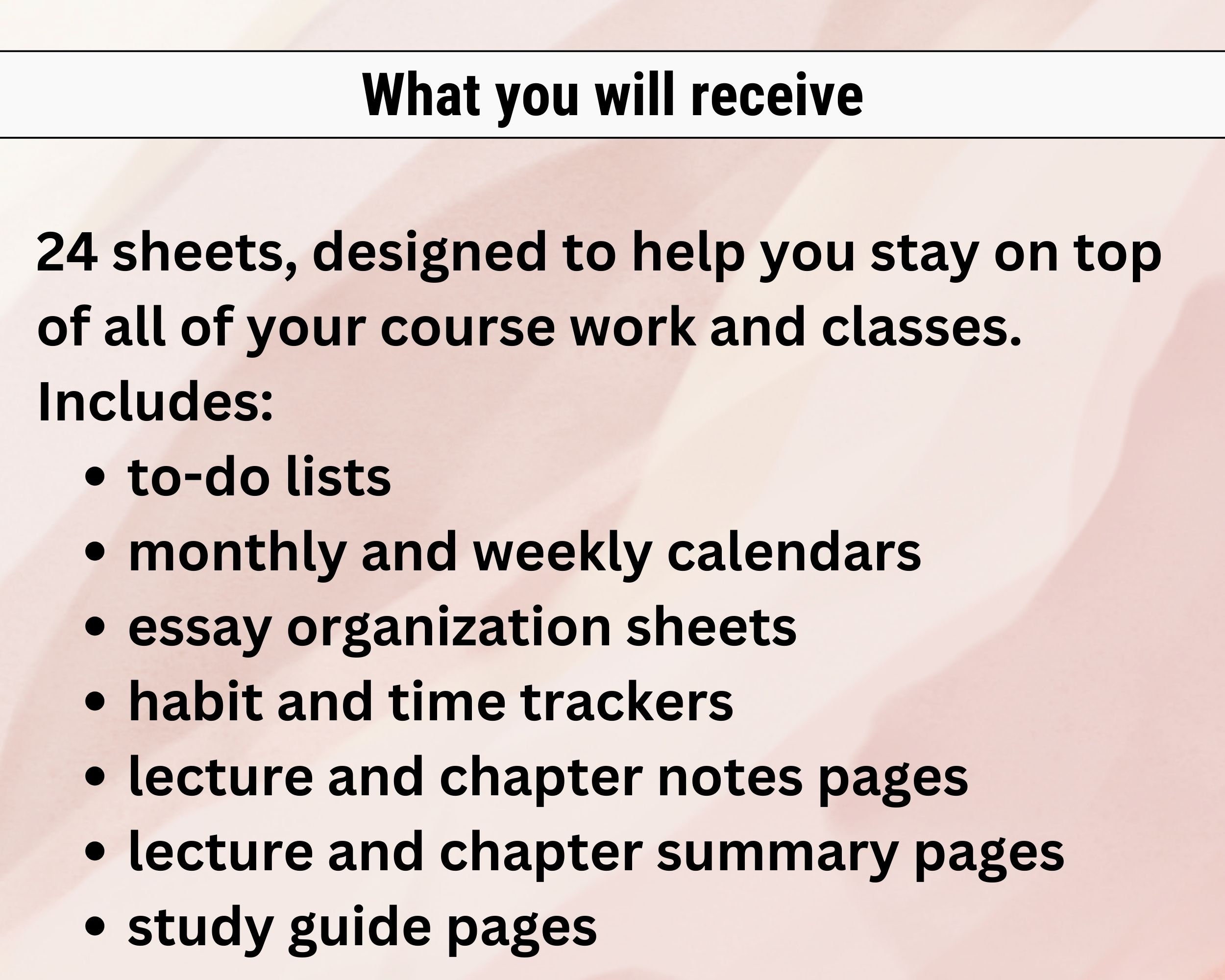 Academic Study Guide Success Planner and Organizer, Digital Course ...