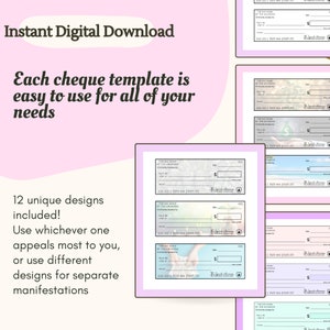Manifestation Cheques | Vision Board Cheques | Law of Abundance Checks ...