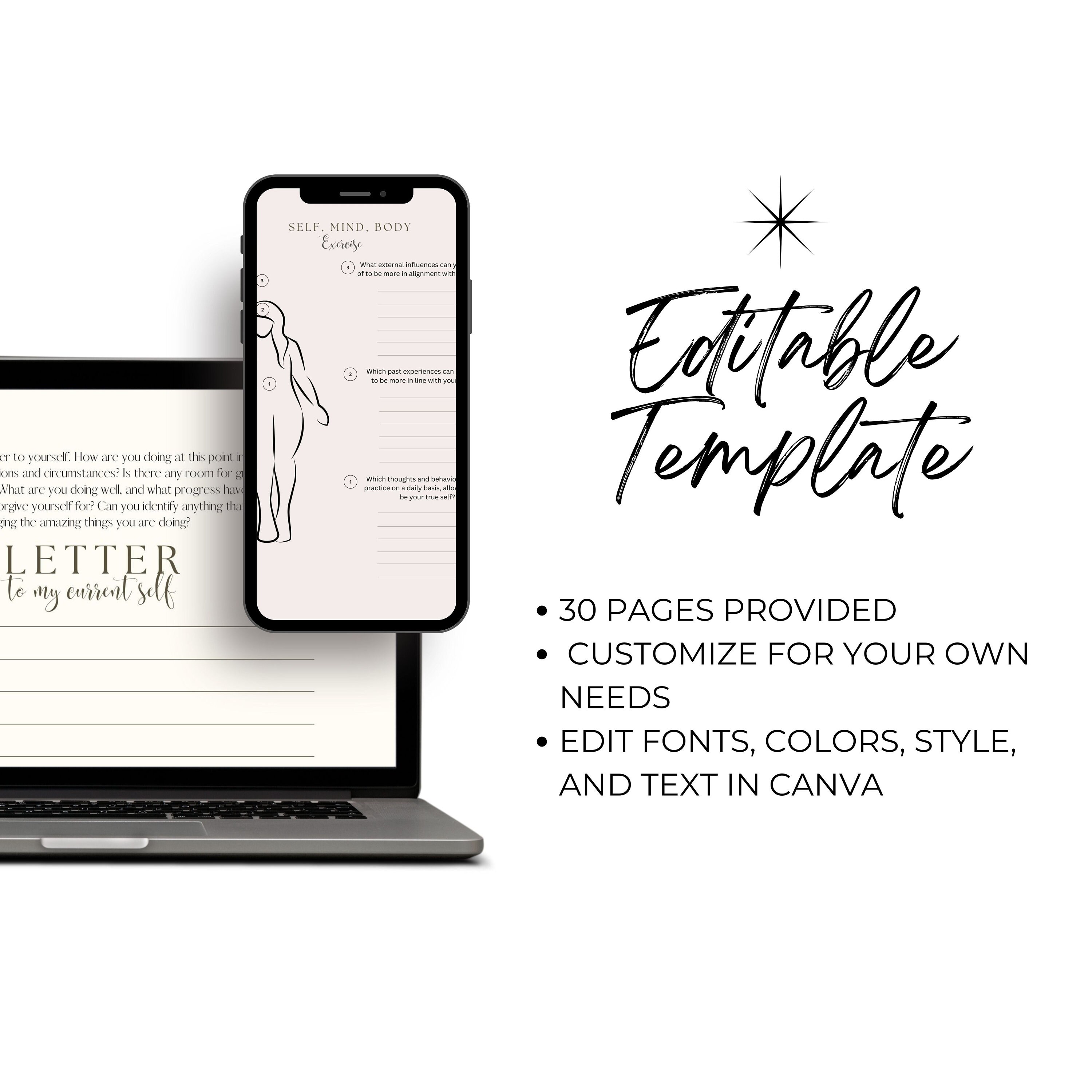 Editable Shadow Work Journal, Digital Canva Inner Child Healing ...