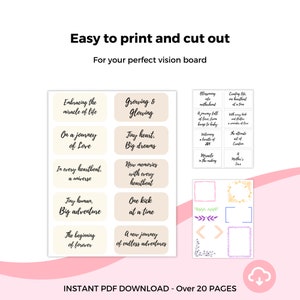 Pregnancy Vision Board Kit Printable Vision Board Baby - Etsy