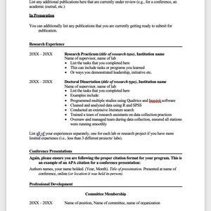 Minimalist Academic CV Template | Simple Academic Curriculum Vitae ...