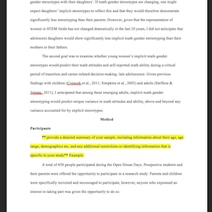 APA 7th Edition Sample Student Thesis Paper Template, Graduate School ...