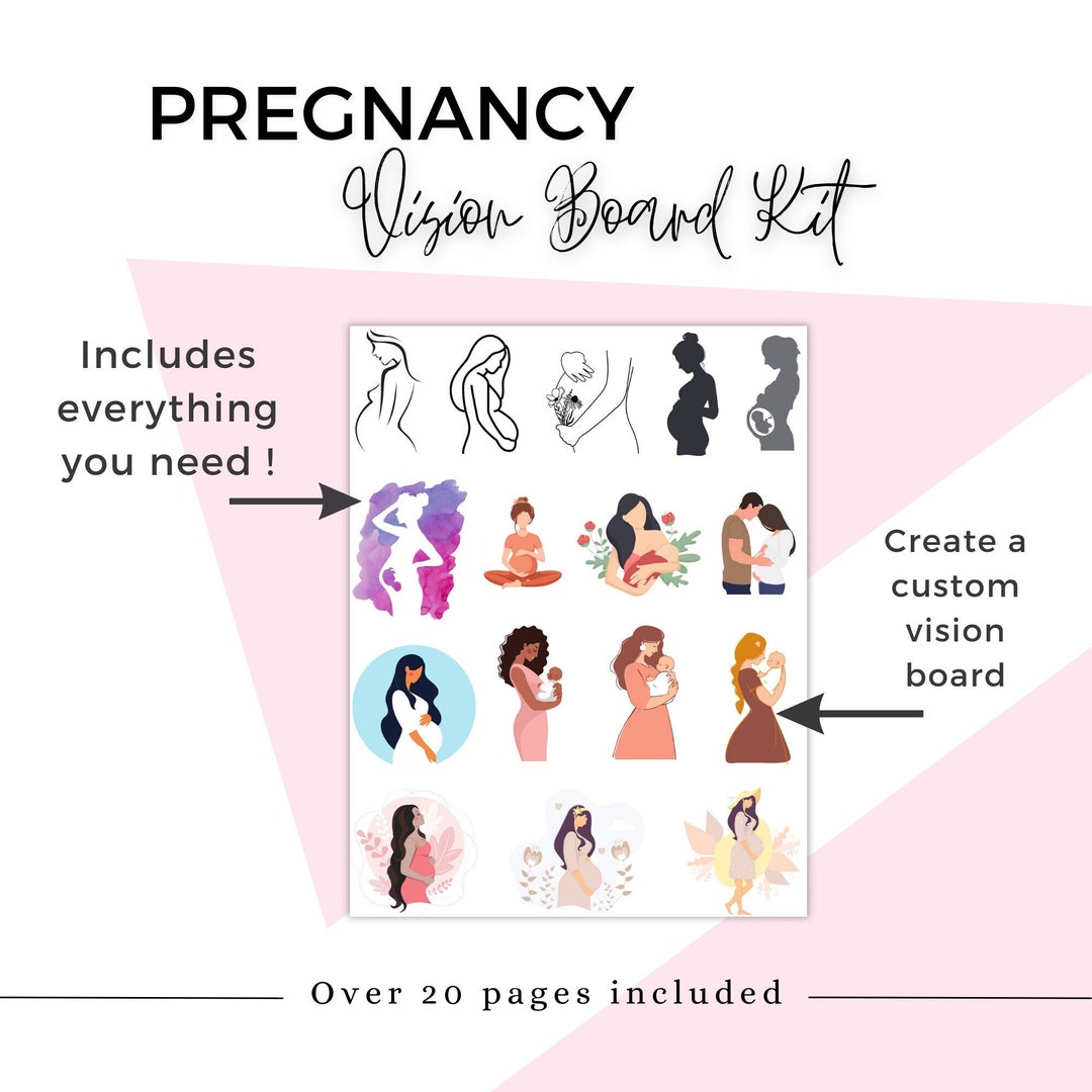 Pregnancy Vision Board Kit Printable Vision Board Baby - Etsy