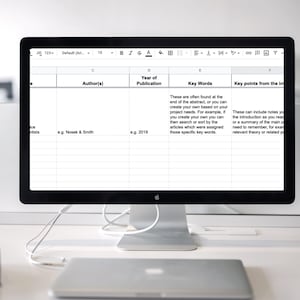 Literature Review Template | Google Sheets for Academic Research ...