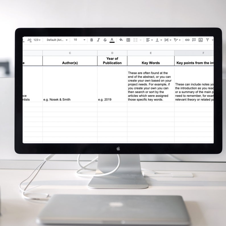Research Literature Review and Literature Search Template | Google ...