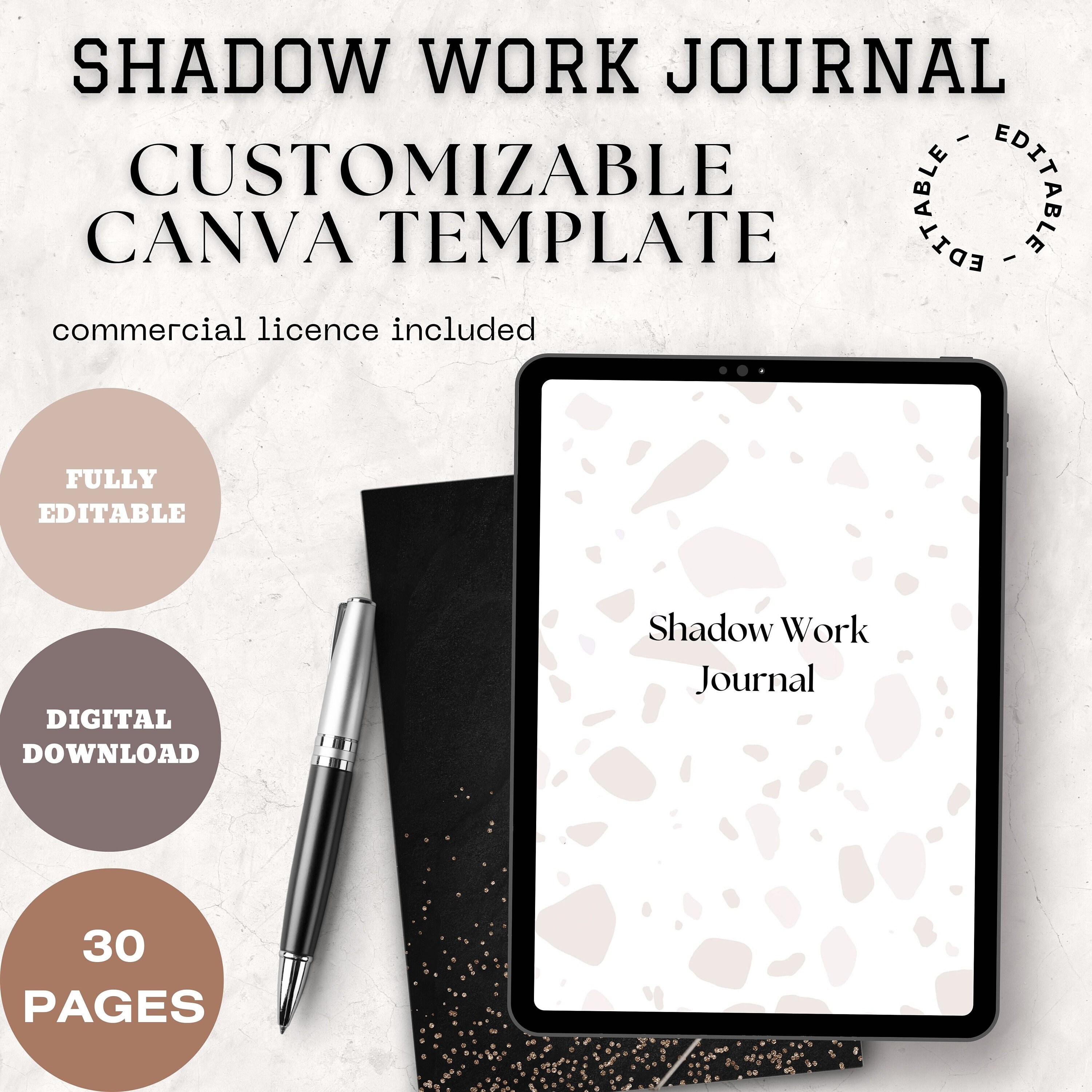 Editable Shadow Work Journal, Digital Canva Inner Child Healing ...