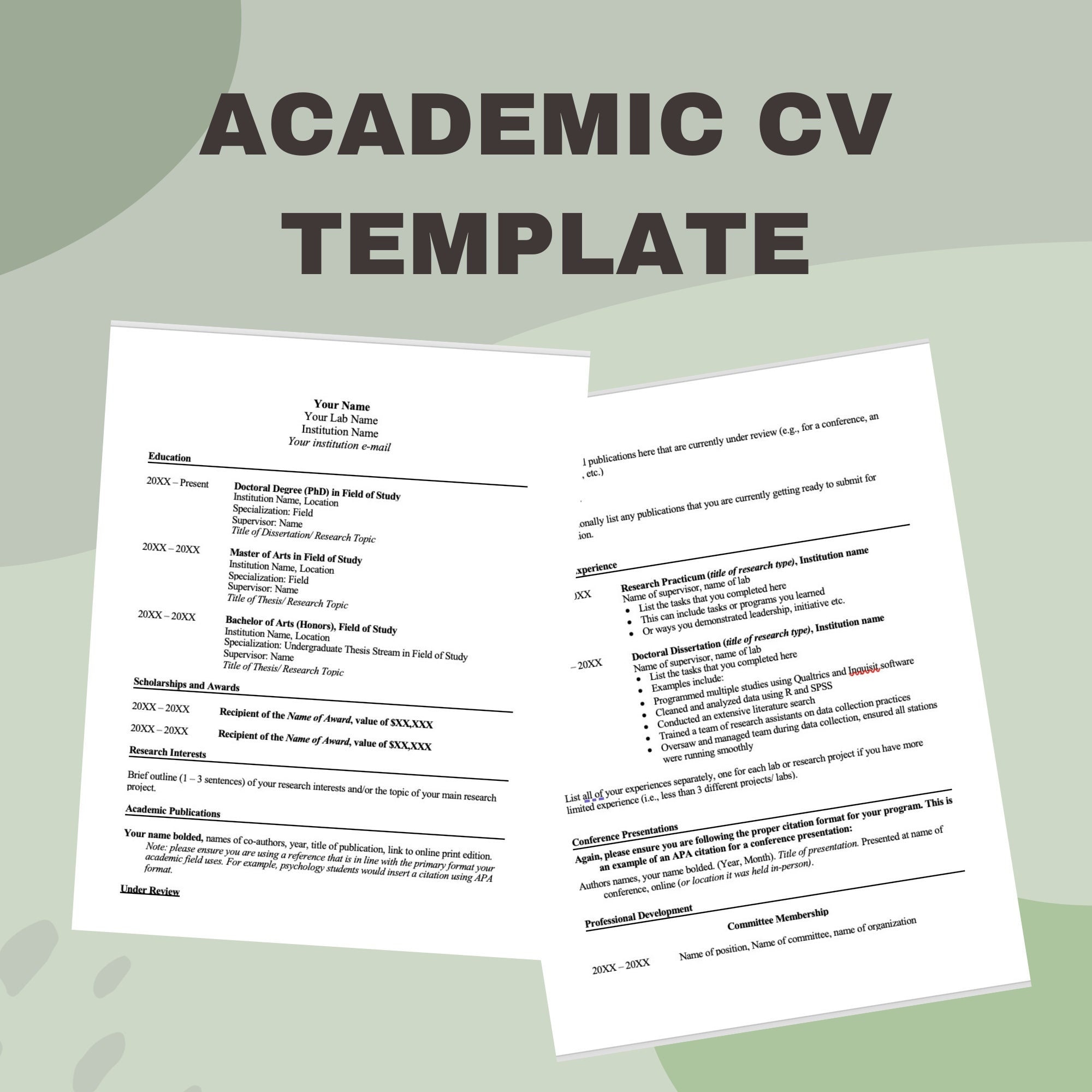 Minimalist Academic CV Template Simple Academic Curriculum Vitae minimalist-academic-cv-template-simple-academic-curriculum-vitae