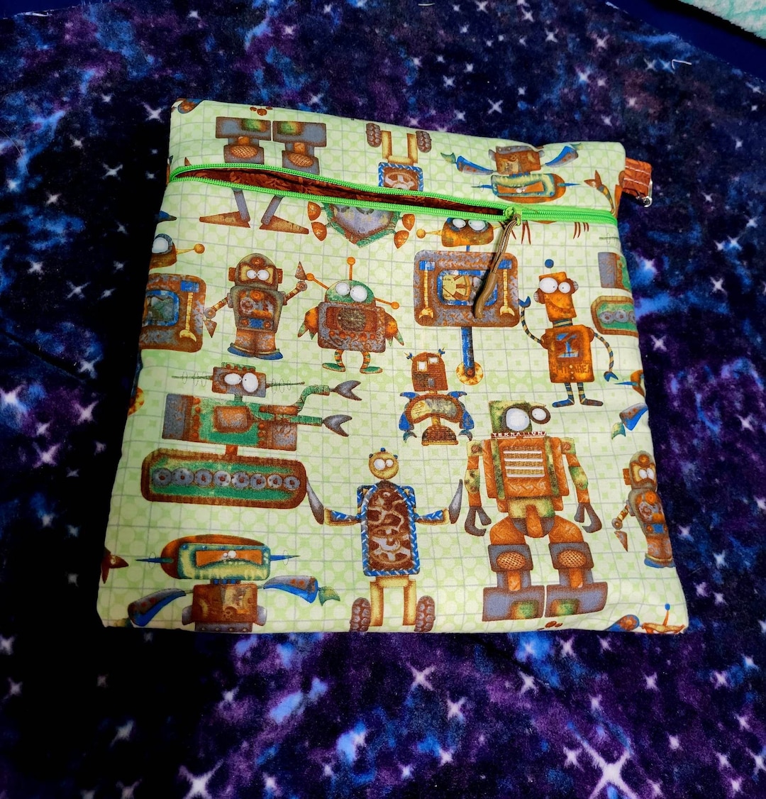 Robots Pencil/makeup Pouch - Etsy