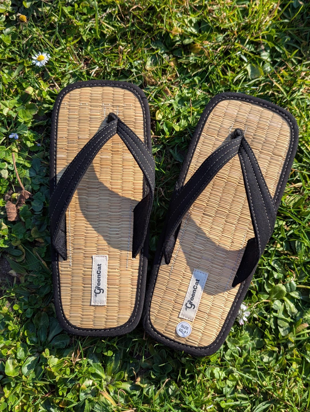 Handmade Linen Men Slippers With Cinnamon Scent, Straw Tatami Flip ...
