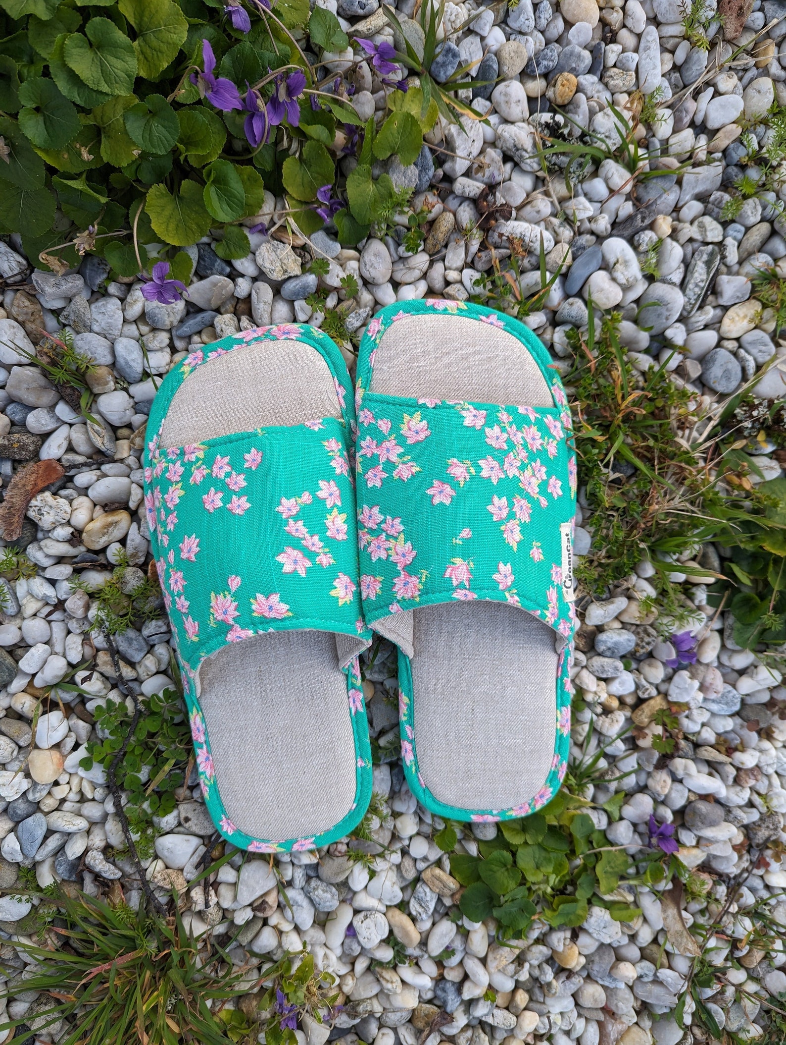 Cinnamon Summer Slippers, Linen Slippers, Indoor Linen Slippers, Summer ...