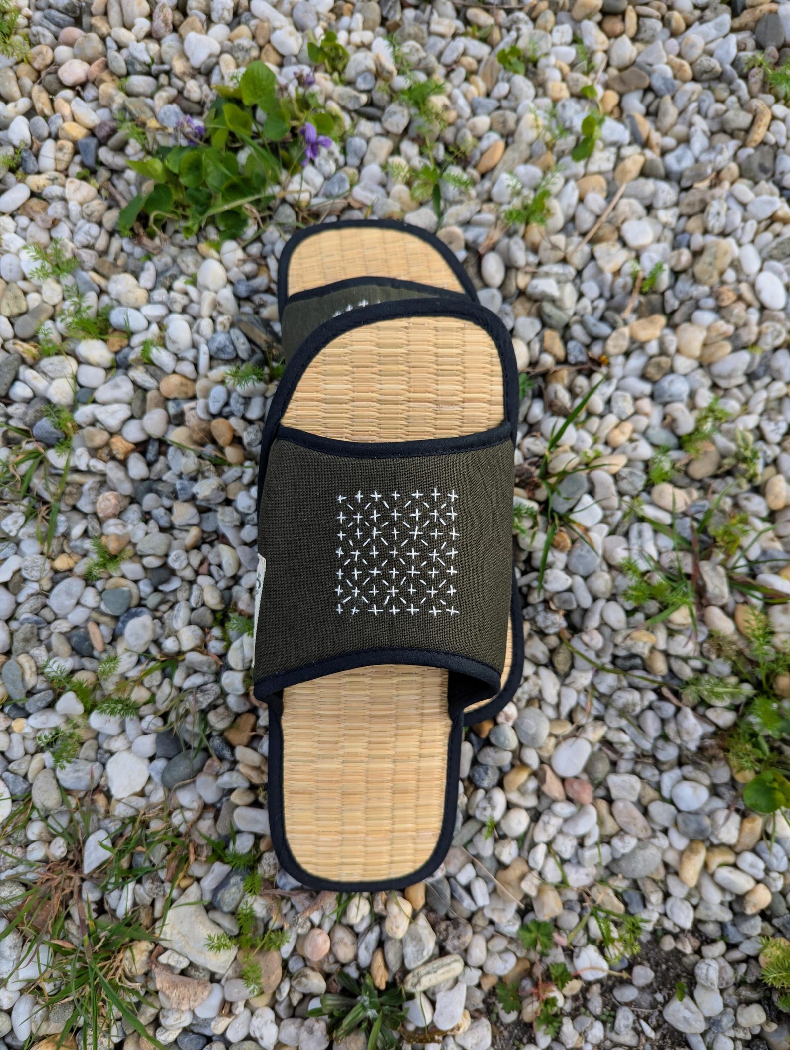Linen Seagrass Slippers With Cinnamon Aroma, Men Slippers - Handmade ...