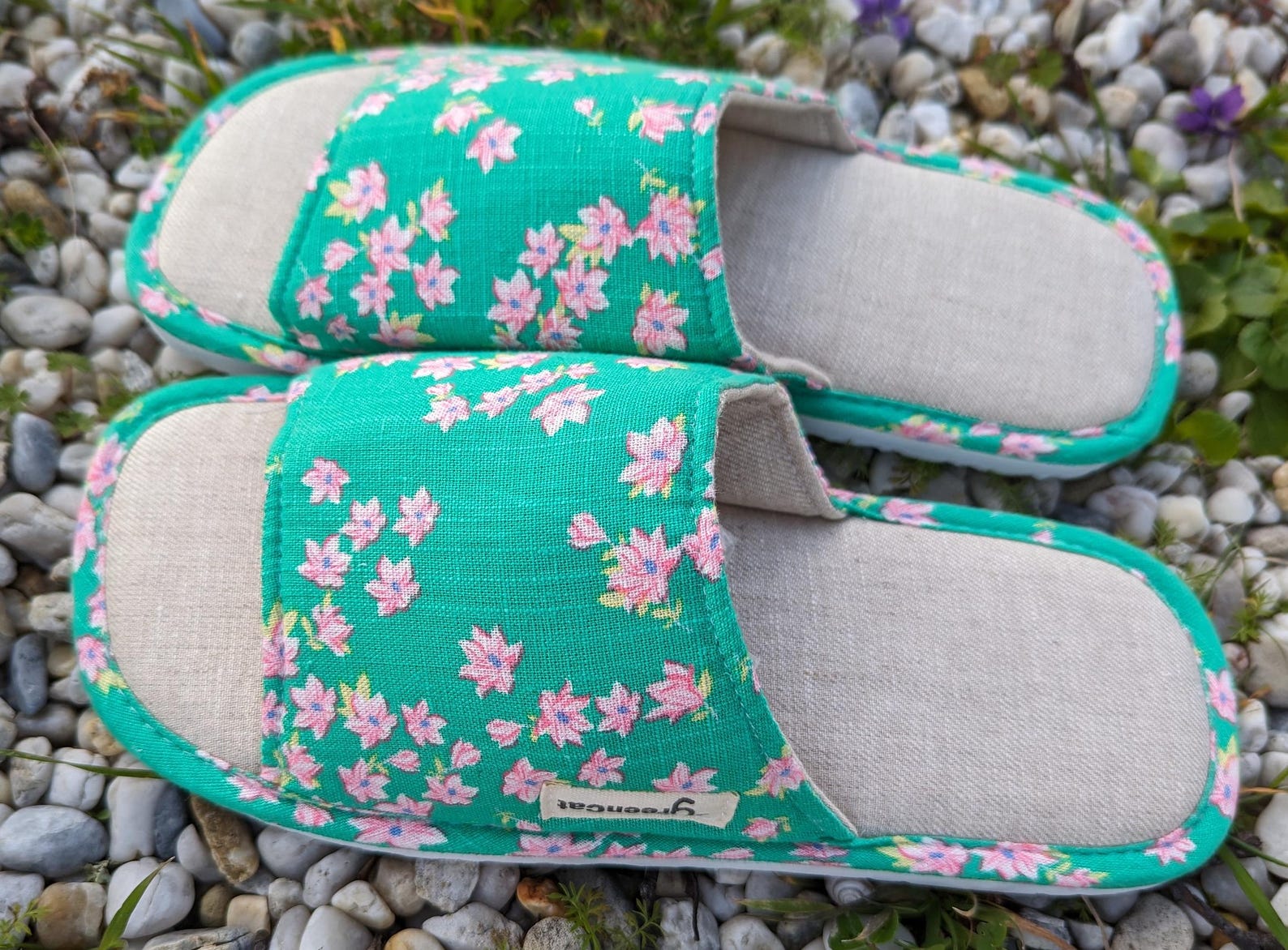 Cinnamon Summer Slippers, Linen Slippers, Indoor Linen Slippers, Summer ...