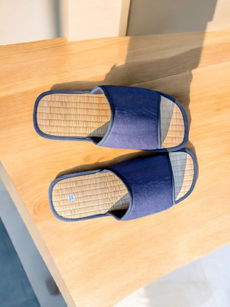 Linen Seagrass Slippers With Cinnamon Aroma, Men Slippers - Handmade ...
