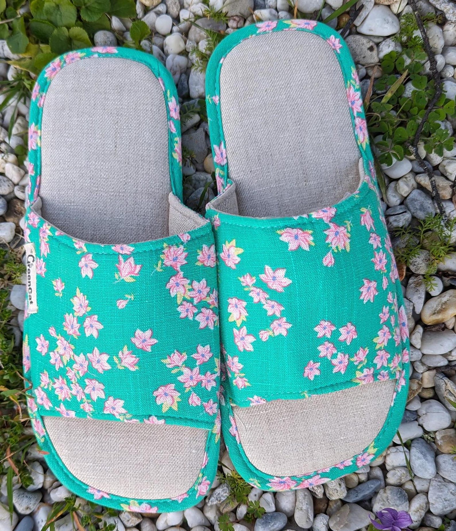Cinnamon Summer Slippers, Linen Slippers, Indoor Linen Slippers, Summer ...