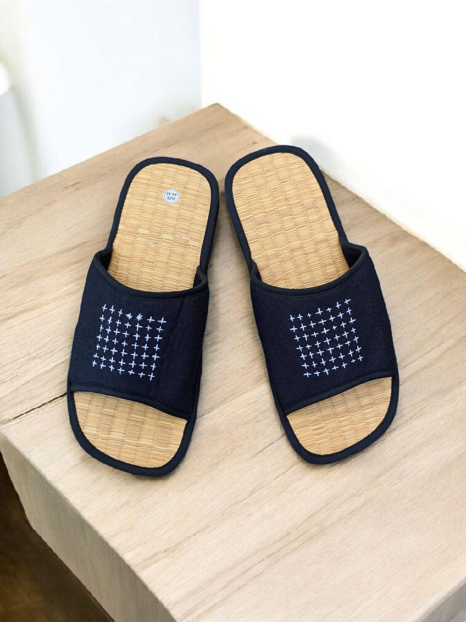 Linen Seagrass Slippers With Cinnamon Aroma, Men Slippers - Handmade ...