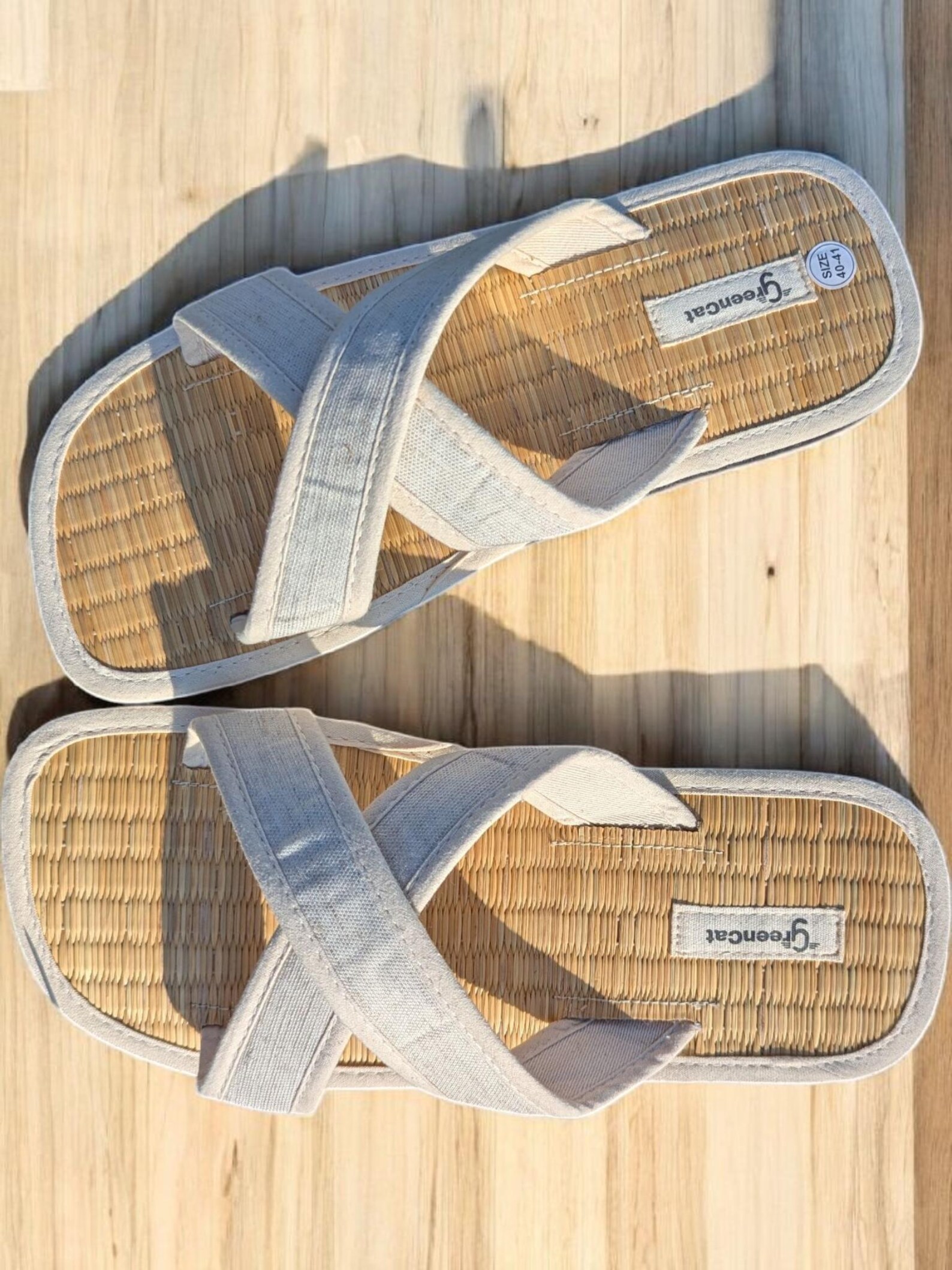 Linen Seagrass Slippers With Cinnamon Aroma, Men Slippers - Handmade ...