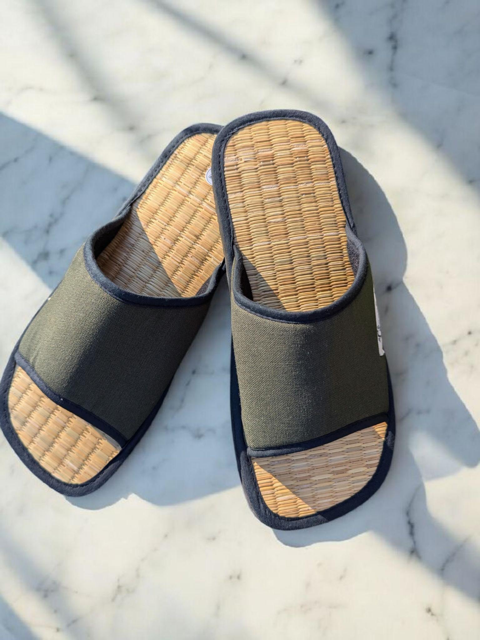 Linen Seagrass Slippers With Cinnamon Aroma, Men Slippers - Handmade ...
