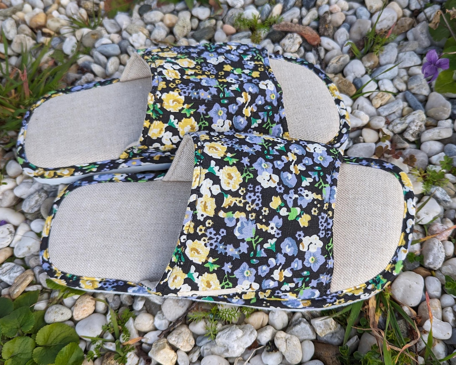 Cinnamon Summer Slippers, Linen Slippers, Indoor Linen Slippers, Summer ...