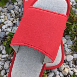 Cinnamon Summer Slippers, Linen Slippers, Indoor Linen Slippers, Summer ...