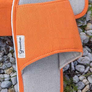Cinnamon Summer Slippers, Linen Slippers, Indoor Linen Slippers, Summer ...