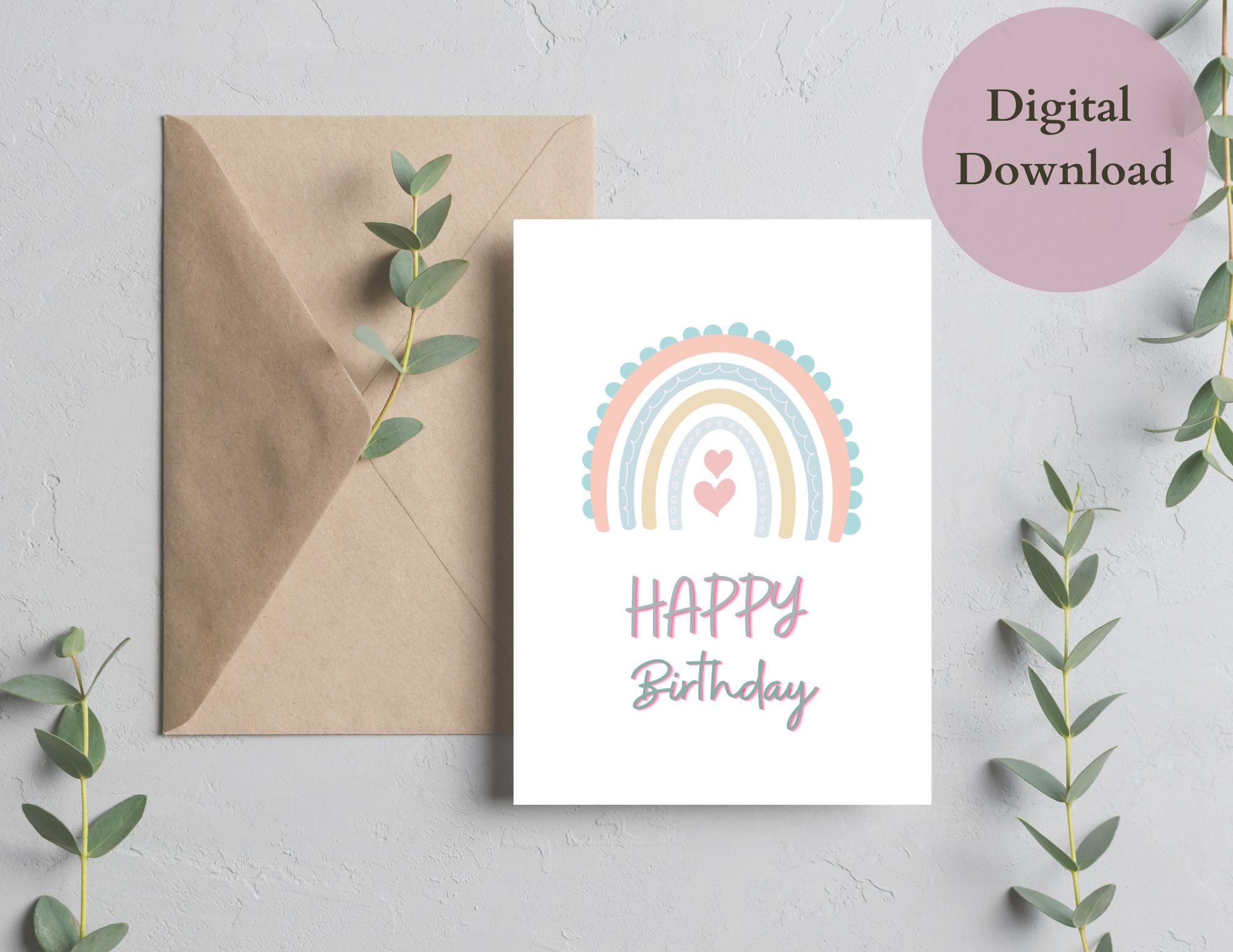 Digital Birthday Card | Printable Greeting Card | Printable Birthday ...