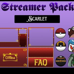 Pokemon Scarlet Twitch Streamer Pack - Etsy