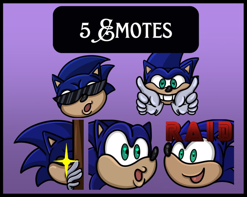 Sonic Emote Pack 4 - Etsy