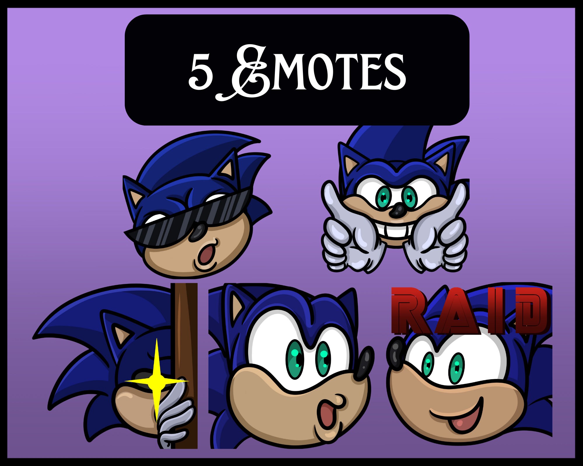 Sonic Emote Pack 4 - Etsy