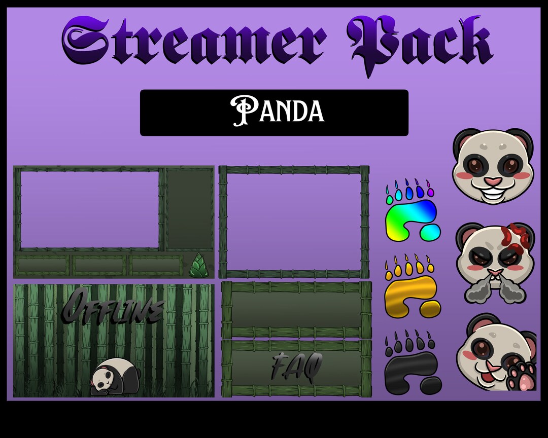 Panda Twitch Streamer Pack - Etsy