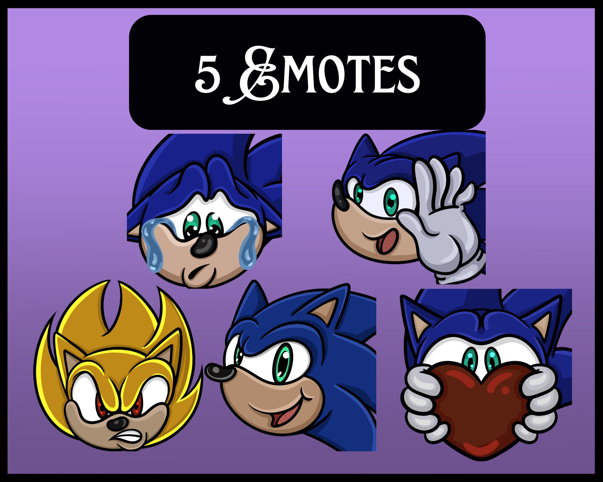 Sonic Twitch Streamer Pack - Etsy