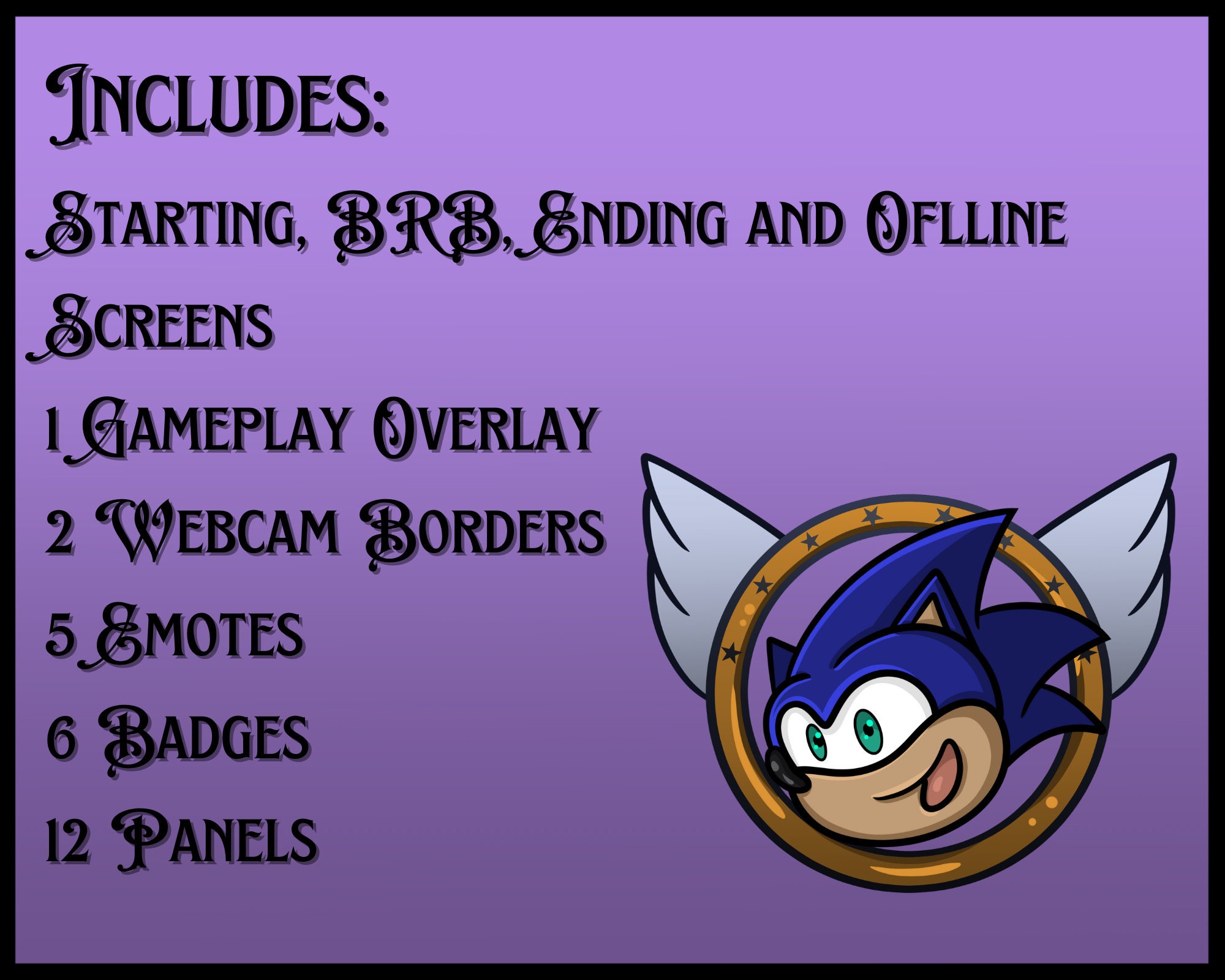 Sonic Twitch Streamer Pack - Etsy