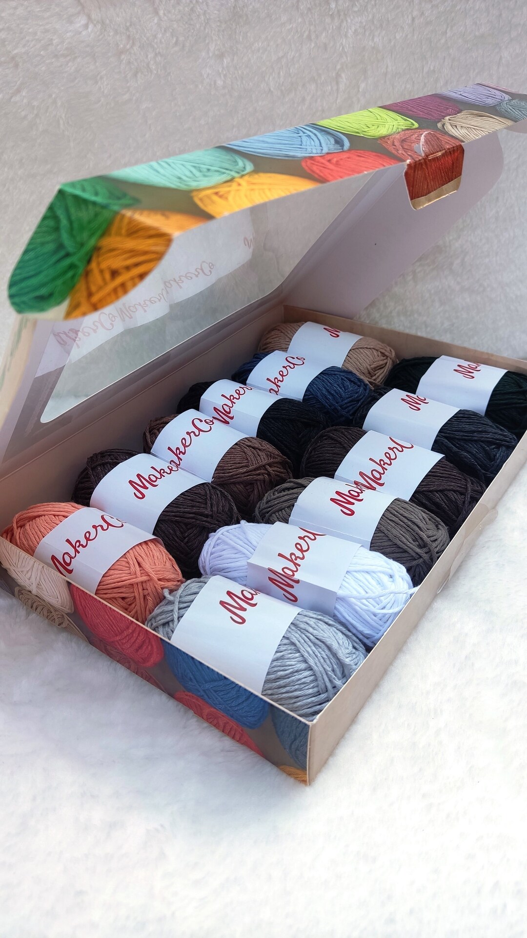 Yarn Set for Punch Needle Hello Cotton Yarn Pack 12/40 Pcs Cotton ...