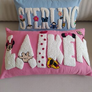 Custom Name Pillow, Name Punch Needle Pillow, Personalized Boy Pillow W ...