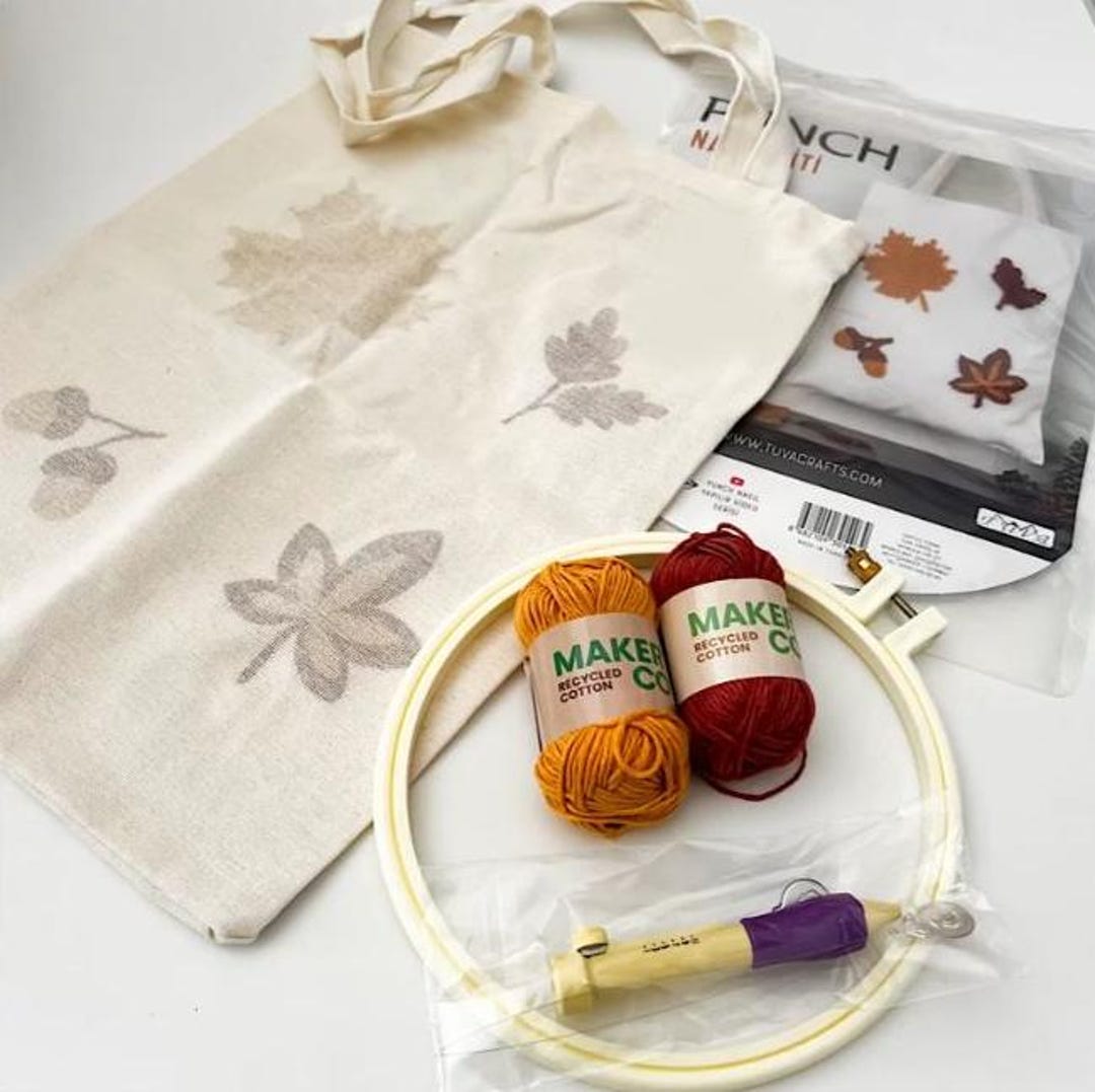 DIY Punch Kit, Punch Bag Embroidery Set - Punch Kit for Beginners for ...