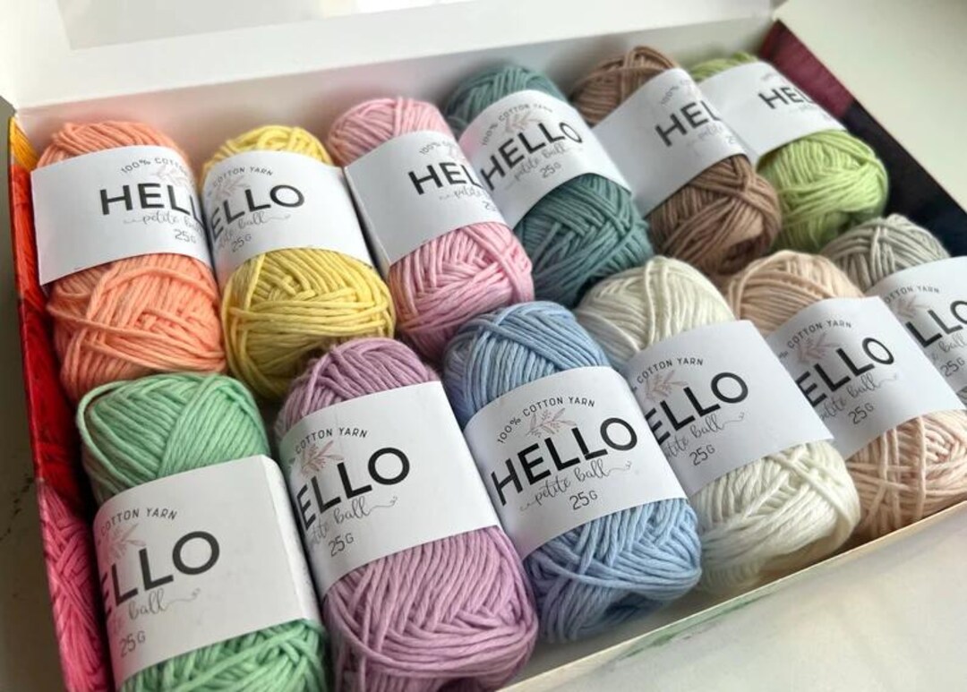 Yarn Set for Punch Needle | Hello Cotton Yarn Pack 12/40 Pcs | Cotton ...
