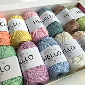 Yarn Set for Punch Needle | Hello Cotton Yarn Pack 12/40 Pcs | Cotton ...