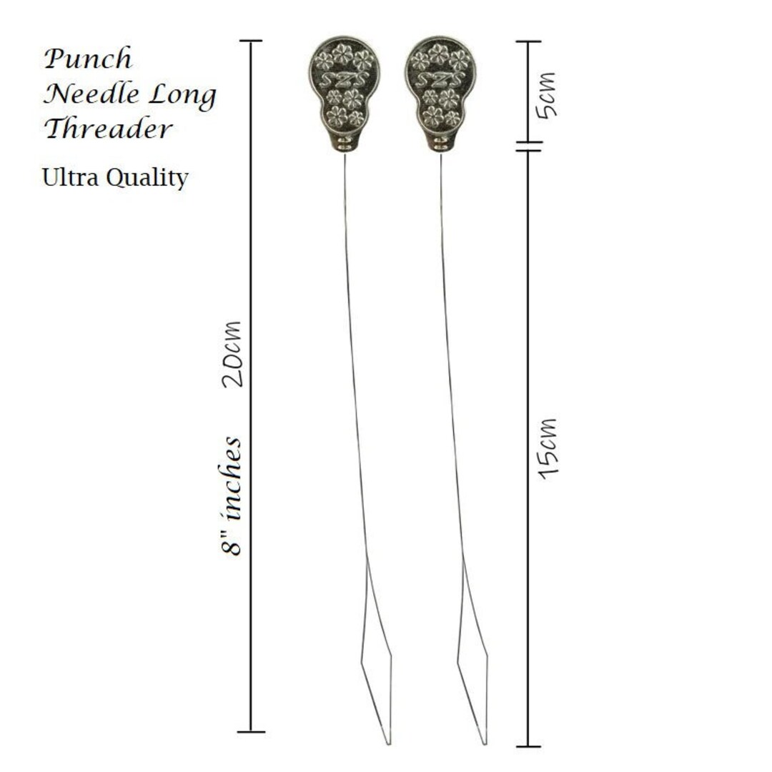 Mina Carin Long Punch Needle Threader, Embroidery Stitching Tool (2 per ...