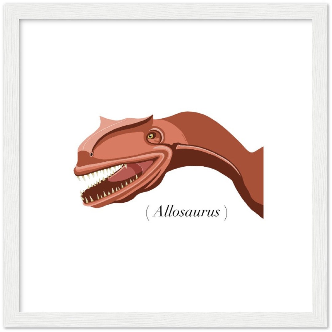 Allosaurus Poster mit Holzrahmen - Etsy.de