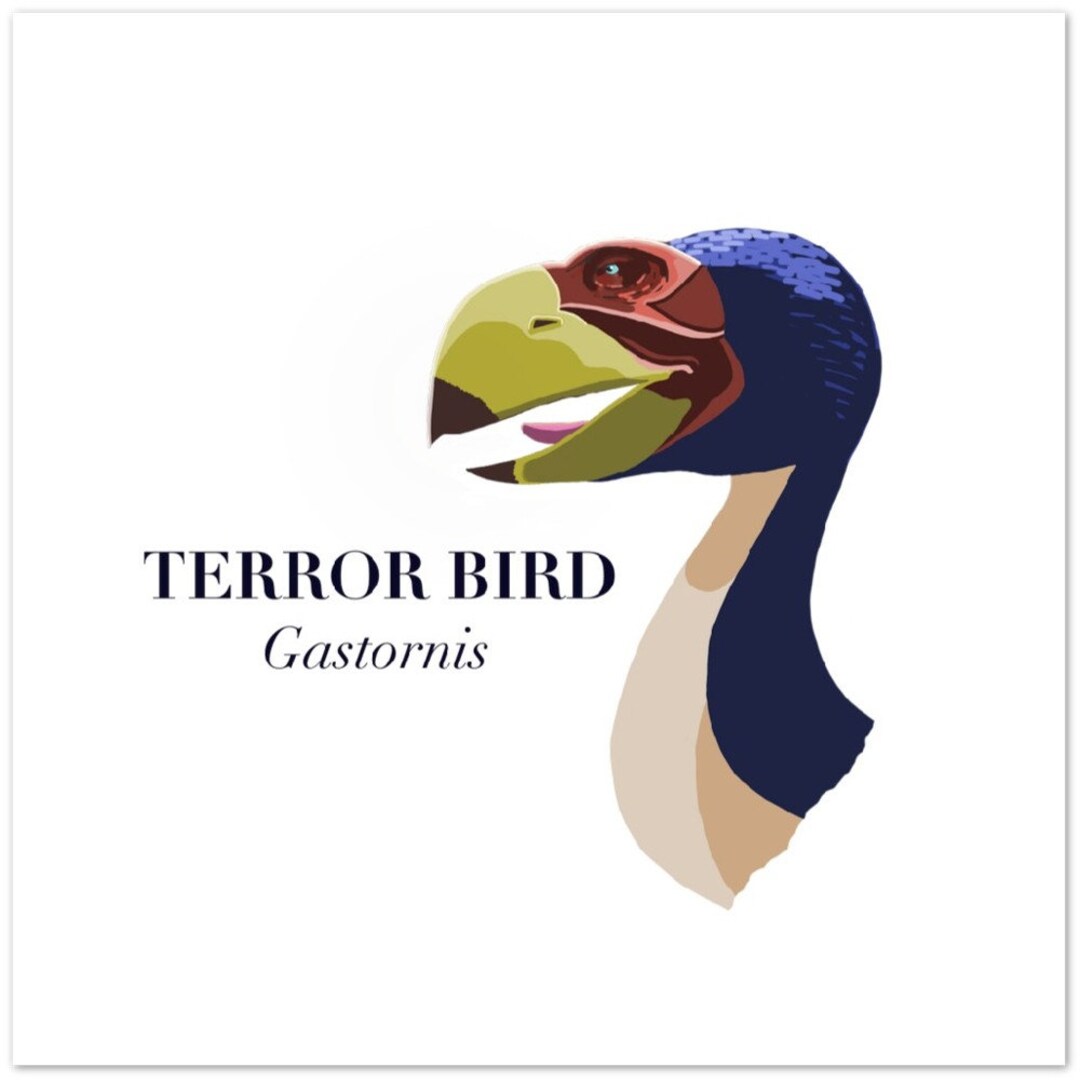 Terror Bird Gastornis Original Art Print Matte Paper Poster - Etsy