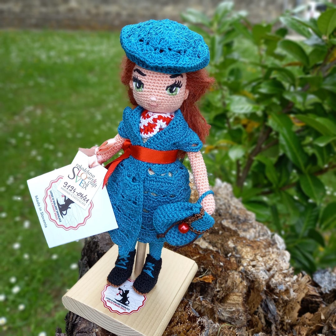 Francesca. Crochet Doll, Amigurumi. 22 Cm Tall. Removable Clothing ...