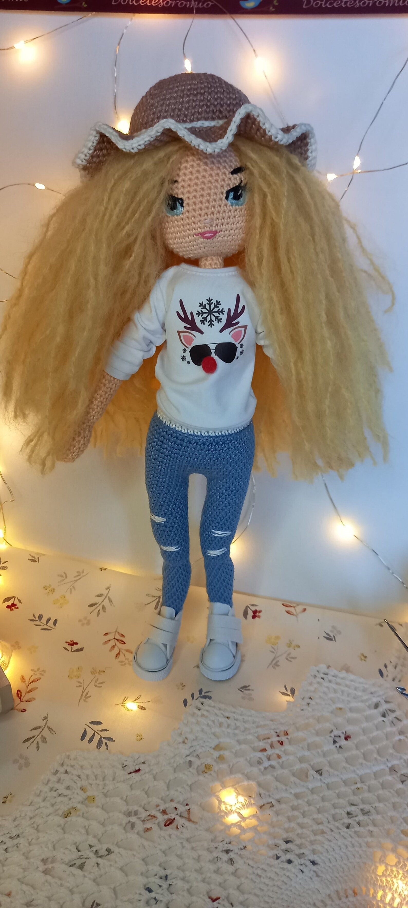 Doll Hat Crochet. Elegant Doll Hat. Cute Hat for Doll. Crochet Dolls ...