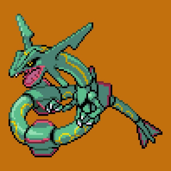 Rayquaza Cross Stitch - Etsy