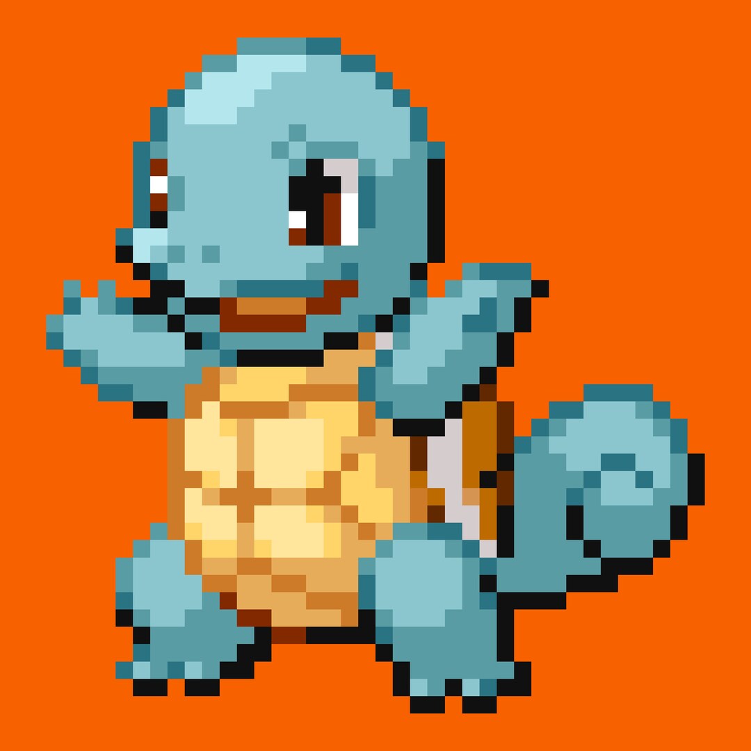 Pokemon Squirtle Sprite 007 PDF Cross Stitch Pattern - Etsy