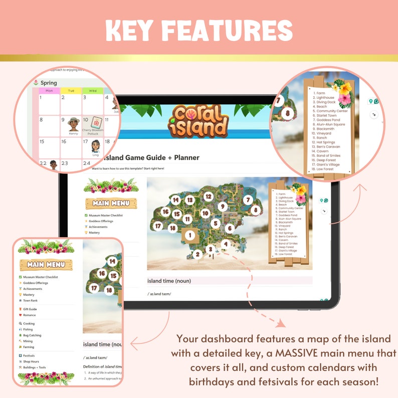 Coral Island Guide, Coral Island Planner, Coral Island Checklist, Cozy ...