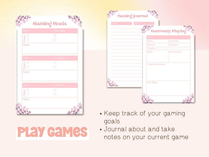 Gaming Planner Cozy Gamer Printable Planner Kawaii Gaming - Etsy