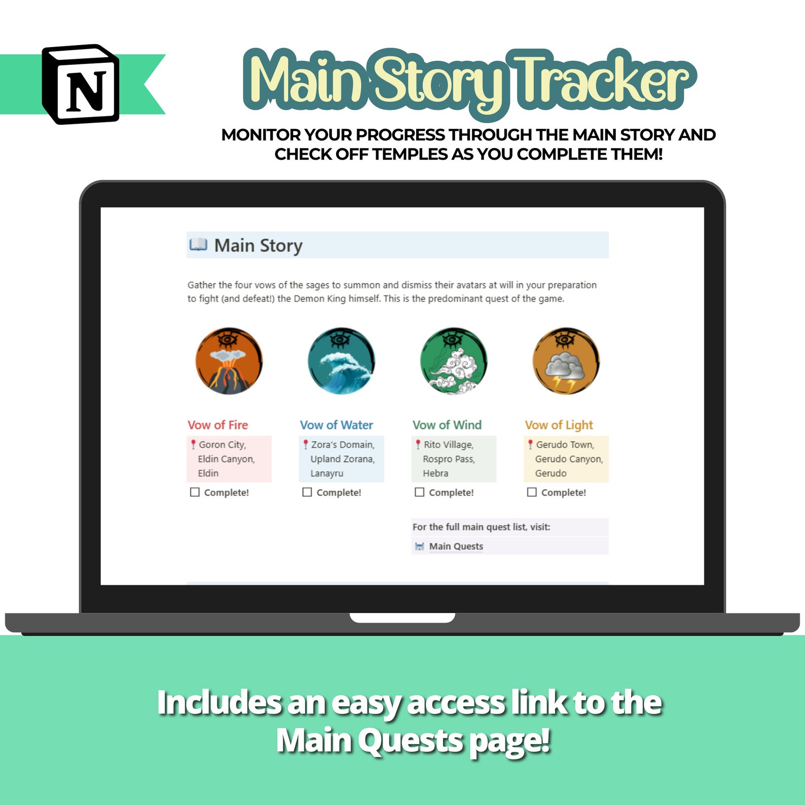 Tears of the Kingdom Guide in Notion LOZ TOTK Interactive Map TOTK ...