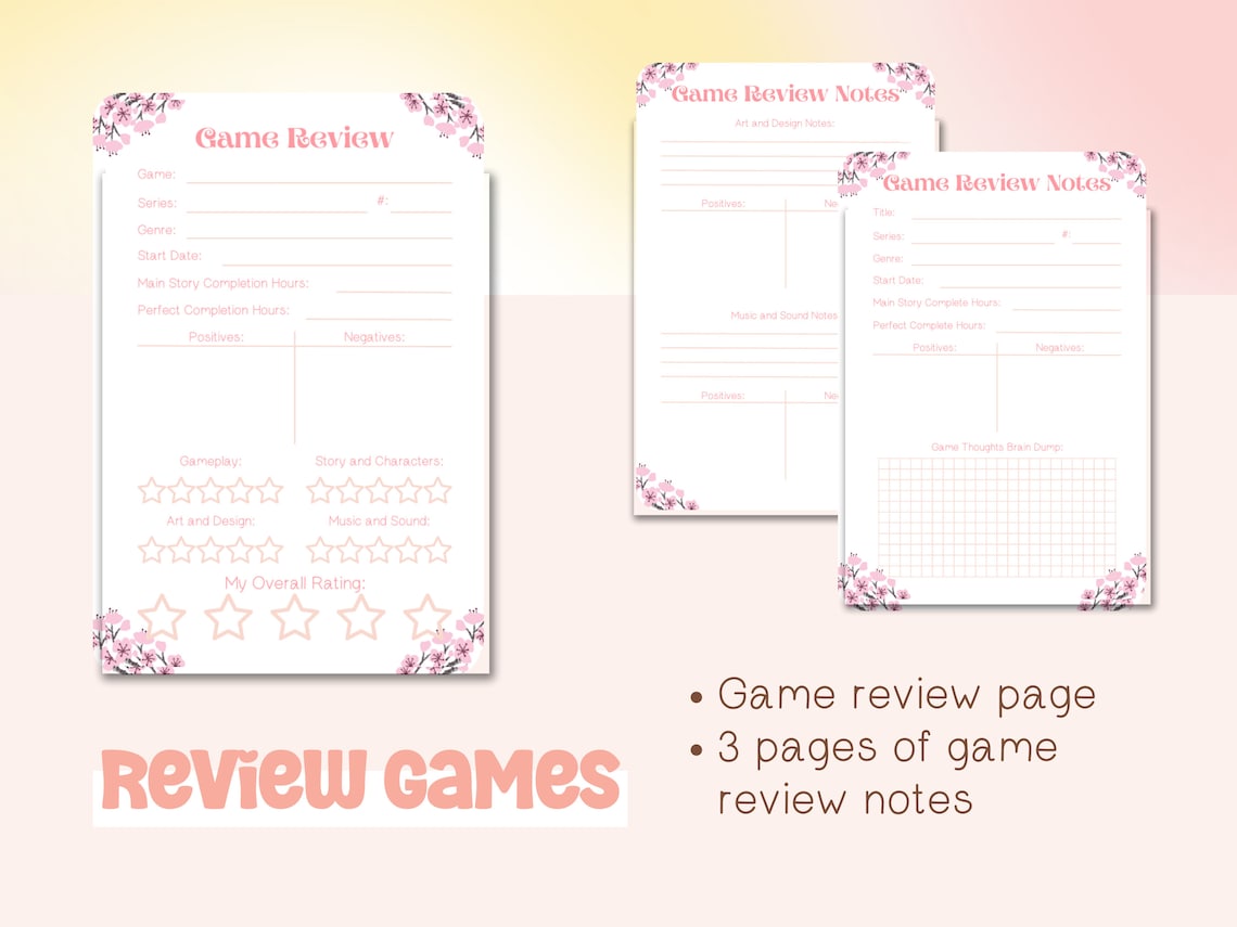 Gaming Planner Cozy Gamer Printable Planner Kawaii Gaming - Etsy