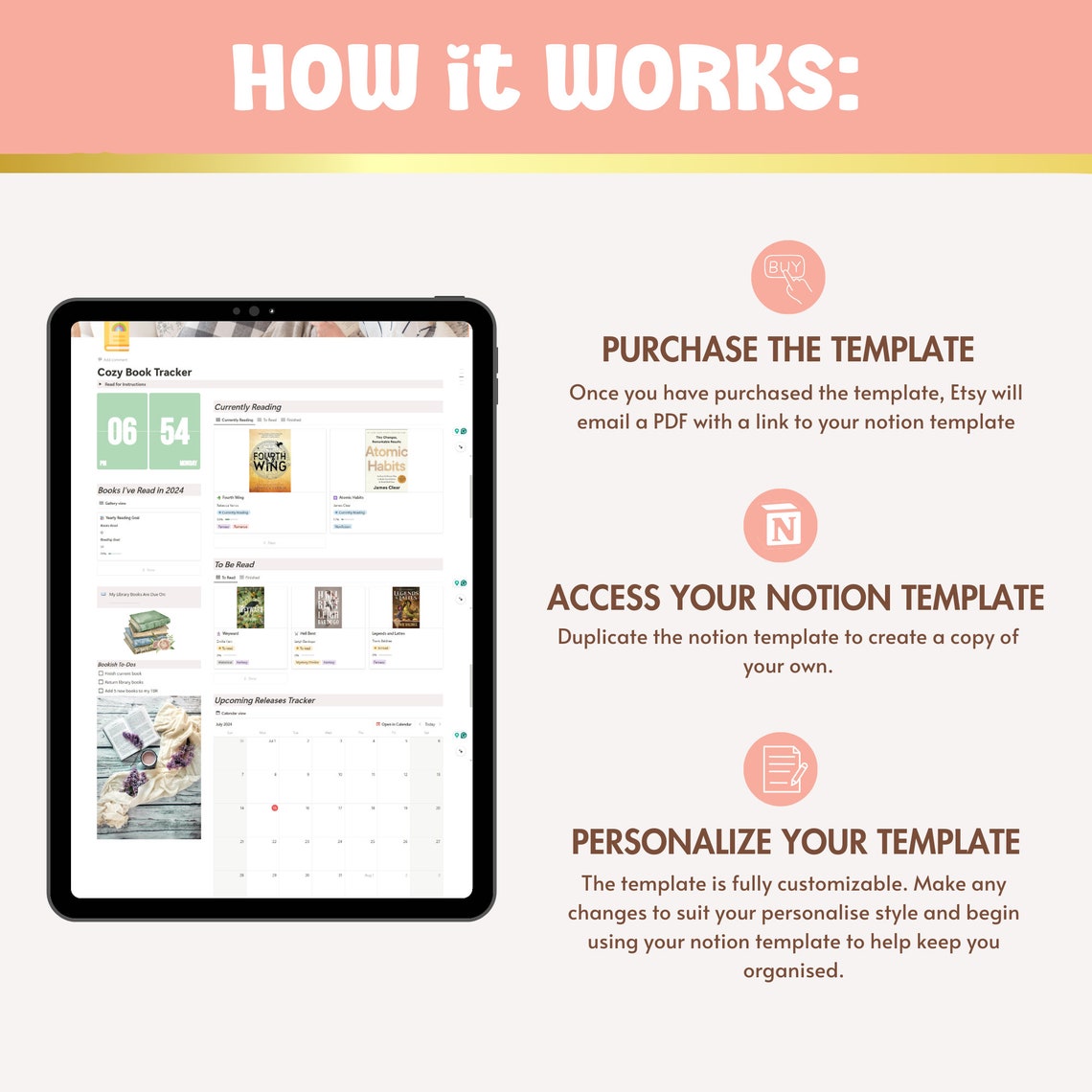 Book Tracker, Reading Journal, Reading Log, Reading Tracker, TBR List ...