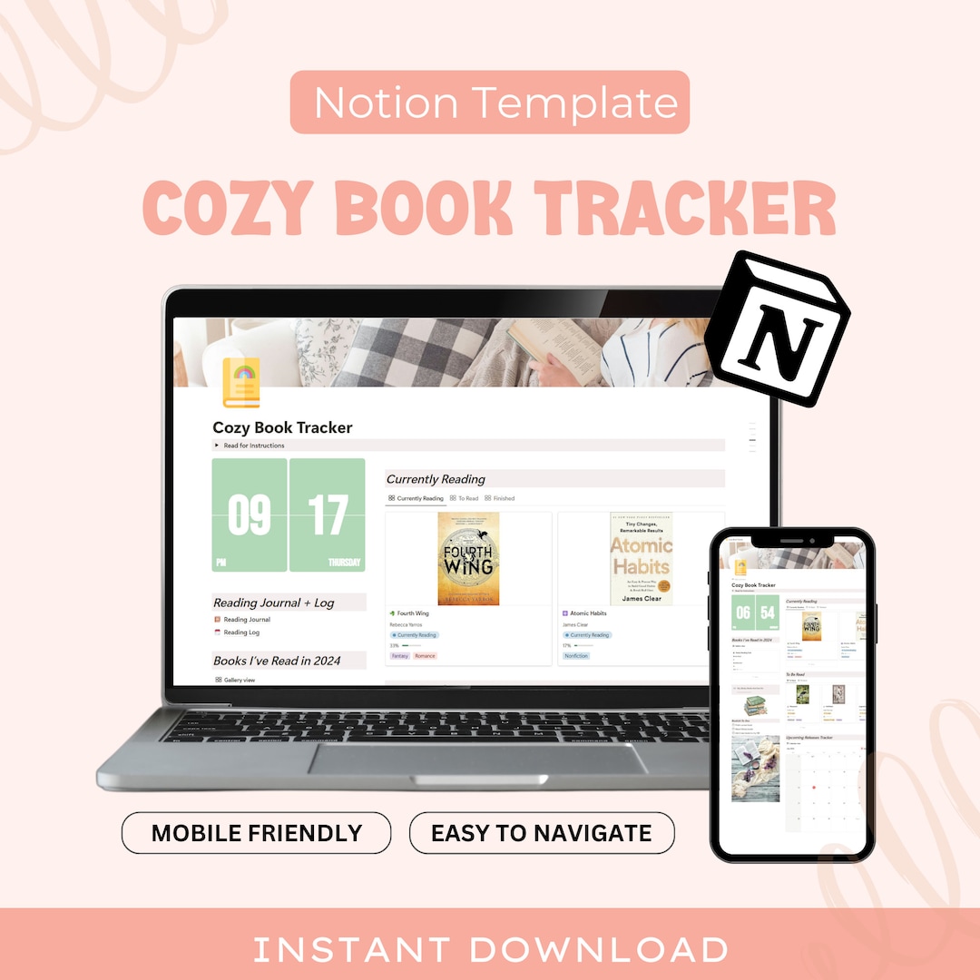 Book Tracker, Reading Journal, Reading Log, Reading Tracker, TBR List ...